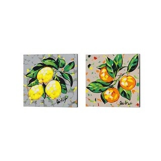 Jodi Augustine 'Fruit Sketch' Canvas Art (Set of 2) - Bed Bath & Beyond ...