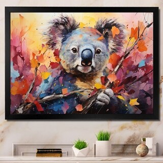 Designart "Koala Koalas Serenity Collage II" Animals Framed Wall Art ...