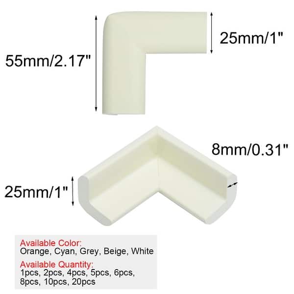 Edge Foam Corner Cushion Guard Strip Roll Soft Bumper Protector - White ...