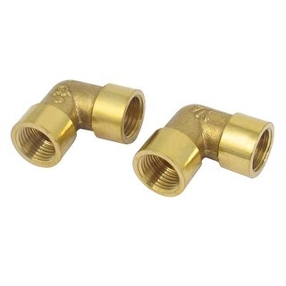 1/4BSP Female to Female L Shape Elbow Hose Pipe Tube Fitting Connector ...