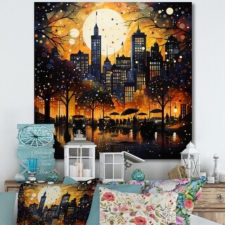 Designart "Harlem Renaissance Reflections Pointillism I" Pointillism ...