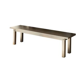 Wood Dining Bench in Vintage Java Finish - Bed Bath & Beyond - 34935694