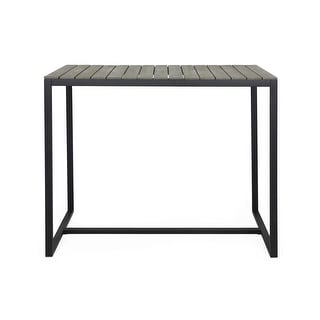 Santorini Grade A Teak Outdoor Console Bar Table - On Sale - Bed Bath ...