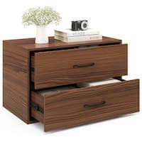 2-Drawer Stackable Horizontal Storage Cabinet Dresser Chest with ...