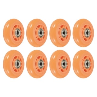 Inline Skate Wheels with Bearings 82A Skate Replacement, Orange 8pcs ...