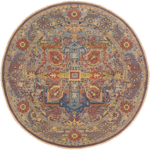 Hand-Knotted Celaena Wool Area Rug - 10' Round - Bed Bath & Beyond ...