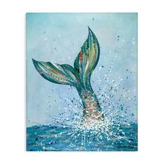 Stupell Diving Mermaid Tail Canvas Wall Art Design By Jennifer Peck ...