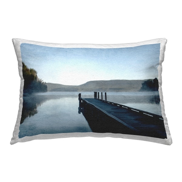 Stupell Long Dock at Lake Printed Outdoor Throw Pillow Design by Kim ...