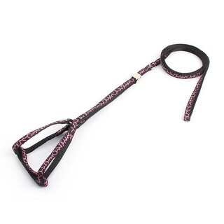 Dog Nylon Giraffe Pattern Adjustable Clamp Rope Collar Set Harness ...