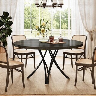 Modern Round Dining Table Circle Kitchen Table for 4 - Bed Bath ...