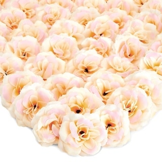 50 Pack Champagne Artificial Silk Roses - Bed Bath & Beyond - 40730219