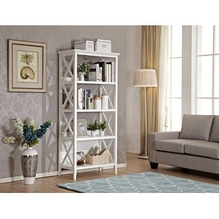 4 Tier Bookcases, 67'' Bookshelf with Sturdy Solid Frame, Shelves for ...