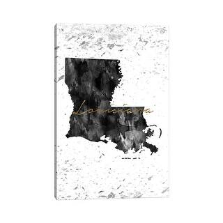 iCanvas "Louisiana Black And White Gold" by WallDecorAddict Canvas ...