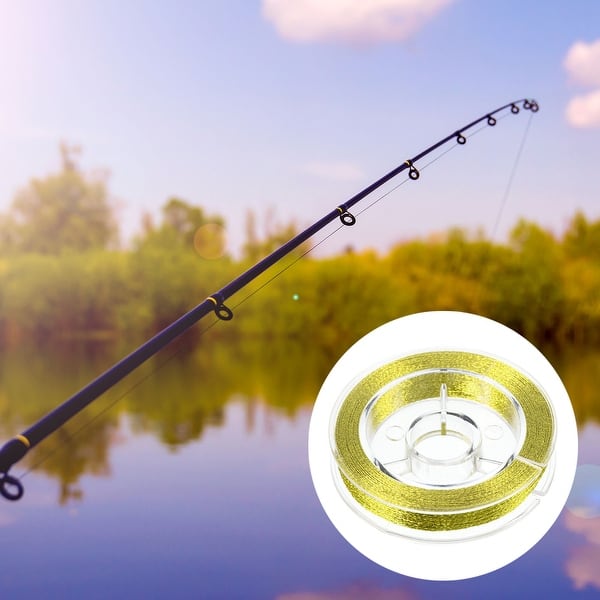 50M/55 Yards 450D Metallic Fishing Rod Guide Wrapping Thread, Gold Tone ...