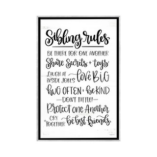 iCanvas "Sibling Rules" by Imperfect Dust Framed - Bed Bath & Beyond ...