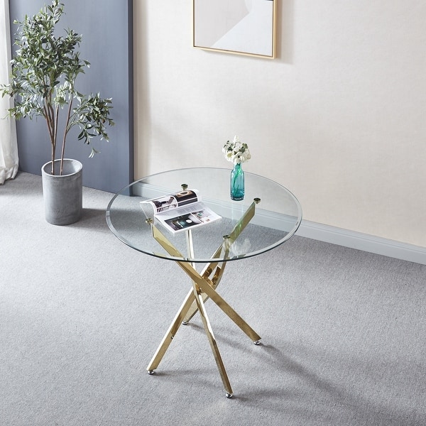 Modern Small Round Glass Table for Dining Room - Bed Bath & Beyond ...