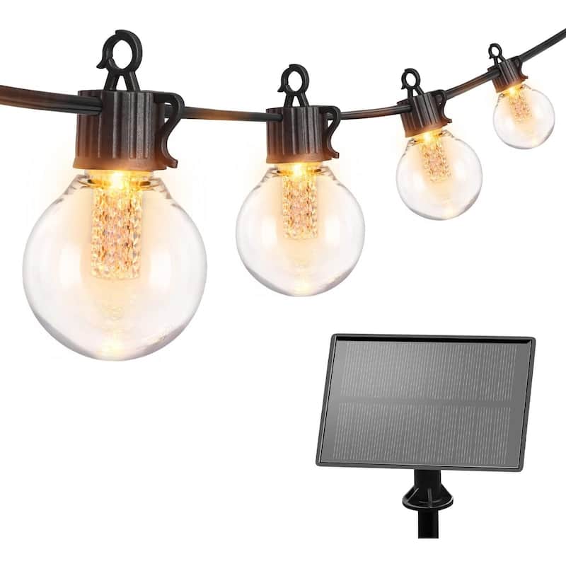 Solar String Lights Outdoor Patio LED Lights with Bulbs - 2 Pack - Bed ...