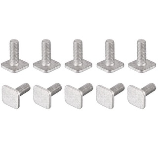 Square Head Bolt, 10pcs Carbon Steel Grade 8.8 Square Screw, Gray - Bed ...