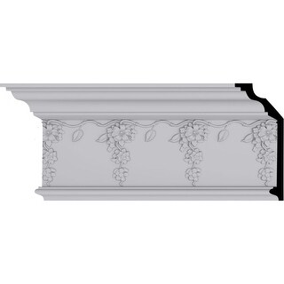Flower Drop Crown Moulding - 7 1/2"H x 3 1/8"P x 8 1/8"F x 94 1/2"L ...