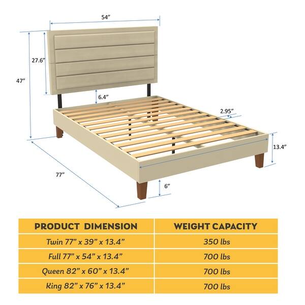 Upholstered Platform Bed Frame King - Bed Bath & Beyond - 36780360