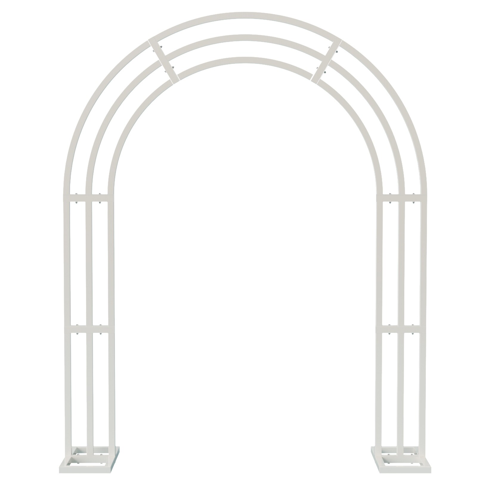 white arch frame