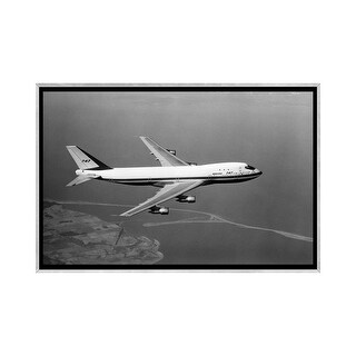 iCanvas "1960s Boeing 747 In Flight" by Vintage Images Framed - Bed ...