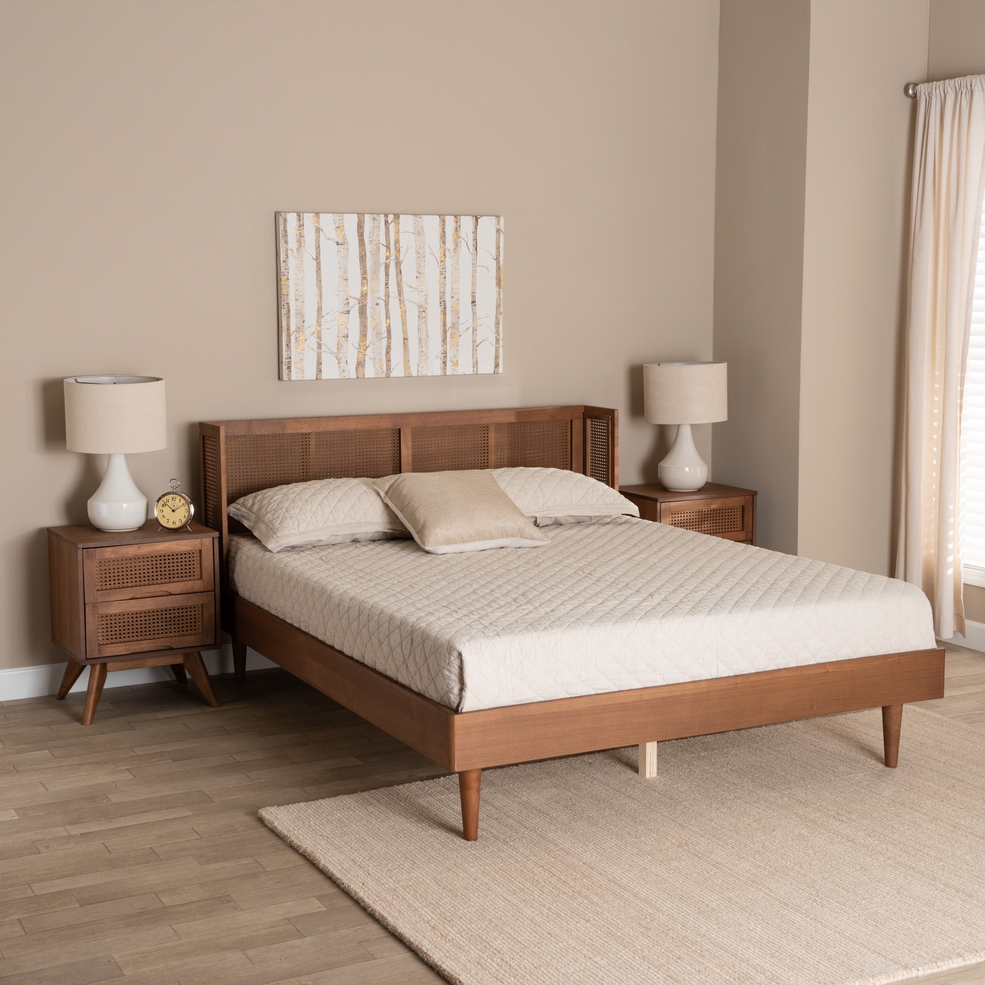Rina wood platform bed store