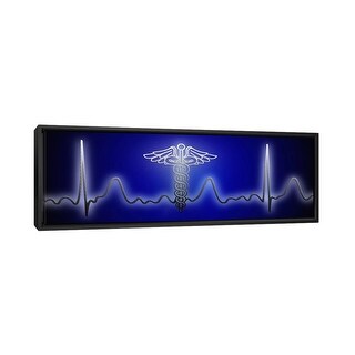 iCanvas "EKG with Caduceus symbol" by Panoramic Images Framed Canvas ...