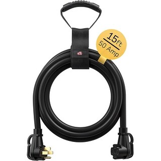 50 Amp RV Extension Cord 15 ft 50 Amp NEMA 14-50 Extension Cord, Cord ...