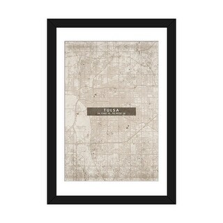 iCanvas "Tulsa City Map Abstract Style" by WallDecorAddict - Bed Bath ...