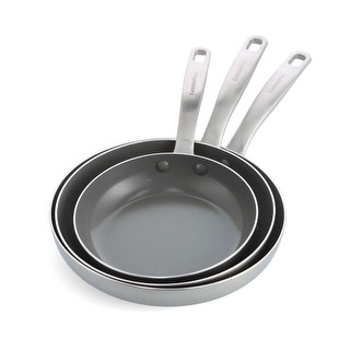 Chatham Tri-Ply Stainless Steel Ceramic Nonstick 3-Piece Pan Set - Bed ...
