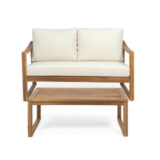 Samwell Acacia Wood Outdoor Loveseat and Coffee Table Set by ...