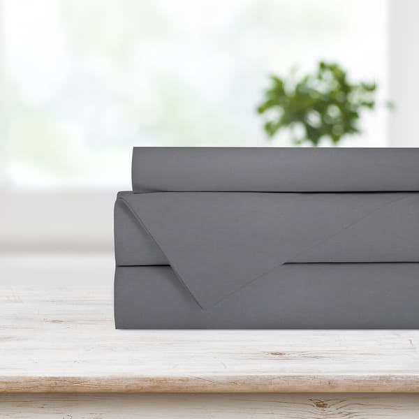 Solid 4 Piece King Light Grey Sheet Set - Bed Bath & Beyond - 33932663