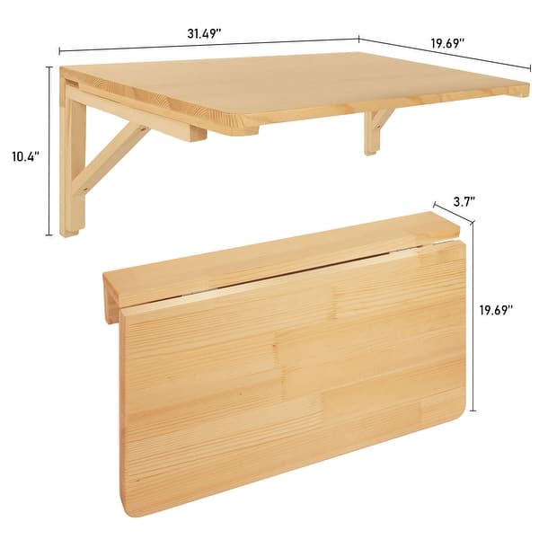 Multifunctional Wall Mounted Wooden Folding Desk - Bed Bath & Beyond ...