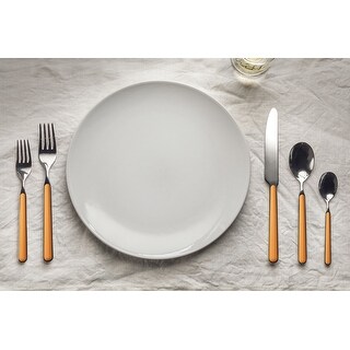 Fantasia Orange 5-piece Stainless Steel Flatware Set - Bed Bath ...