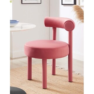 Jordan Modern Rose Pink Velvet Upholstered Dining Chair - Bed Bath ...