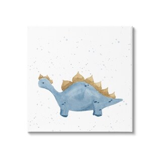Stupell Pastel Blue Stegosaurus Dinosaur Canvas Wall Art by Lucille ...