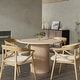 PAKASEPT Round Dining Table, Modern Kitchen Table with Solid Wood ...