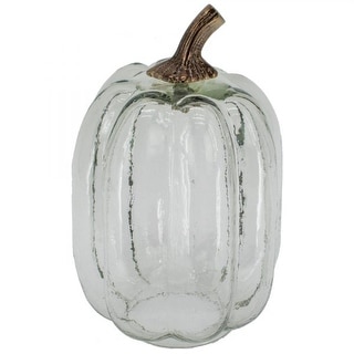 A&B Home Clear Glass Pumpkin with Bronze Metal Stem - Bed Bath & Beyond ...