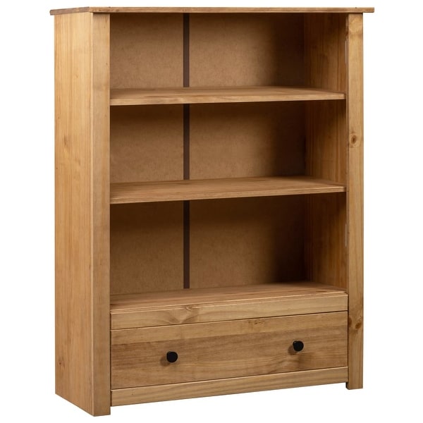vidaXL Bookshelf Bookcase Decor Shelving Unit Solid Wood Pine Panama Range 31.5 x 13.8 x 43.3 Bed Bath Beyond 37310285