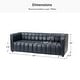 HULALA HOME Olinto Modern 83''W Genuine Leather Tufted Couch Sofa with ...