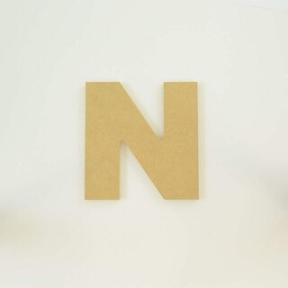 1 Pc, 14 X 3/4" MDF Letter "N" in The Arial Font Upper Case - natural ...