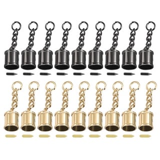 0.51" Cord End Cap Terminator Cord Finding for Jewelry Making, 18Pcs ...