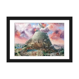 iCanvas "Tower Of Babel In Red Tones" by Alexander Mikhalchyk - Bed ...