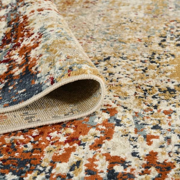 Alurea Bastia Orange Abstract Area Rug - On Sale - Bed Bath & Beyond ...