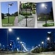 Street Light Pole 20ft Tall - Black Outdoor Adjustable Metal Street ...
