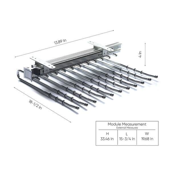 Pull Out Trousers Rack 11 Arms clothes organizer - N/A - Bed Bath ...
