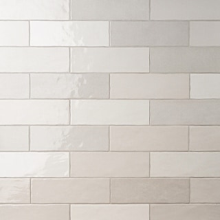 Zellige 2.5x8 Blanco Glossy Ceramic Subway Tile - Wall & Backsplash ...