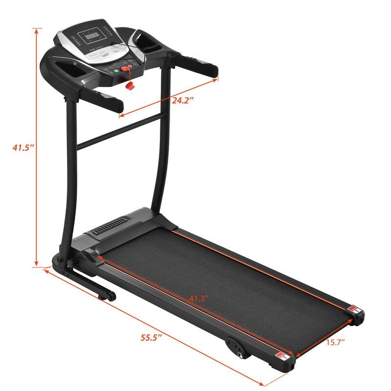 1.5HP continuous power motor FOLDABLE Treadmill with 3 incline options ...