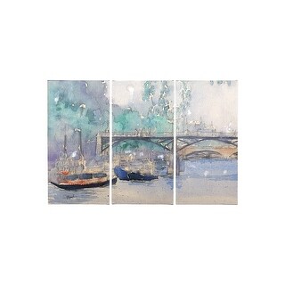 Venice Watercolors (Set of 3) (20 x 40) Canvas Art Print - Bed Bath ...